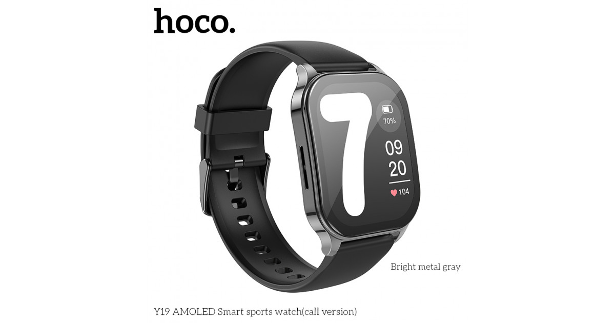 Часы Hoco Y19 Amoled smart sports watch (call version) - Gray оптом на ...